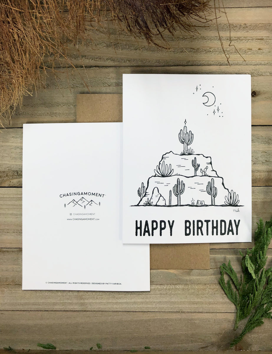Greeting Card | Desert Birthday Cake – ChasingAMoment
